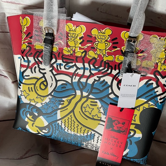 Coach | Bags | Coach Disney Mickey Mouse X Keith Haring Mollie Tote ...